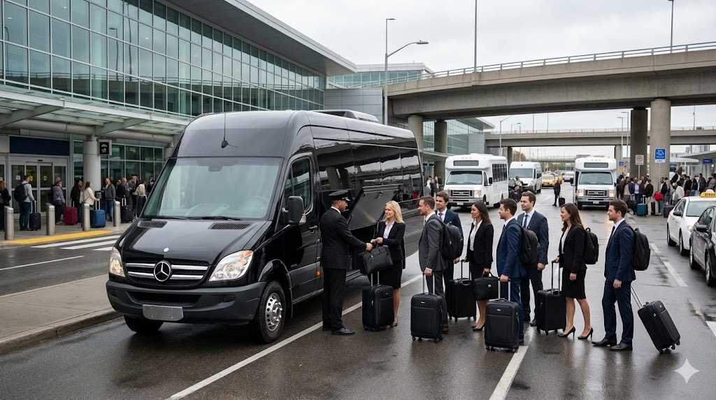 #1 Ranked Airport Shuttle For Corporate Teams – Group Sprinter Service